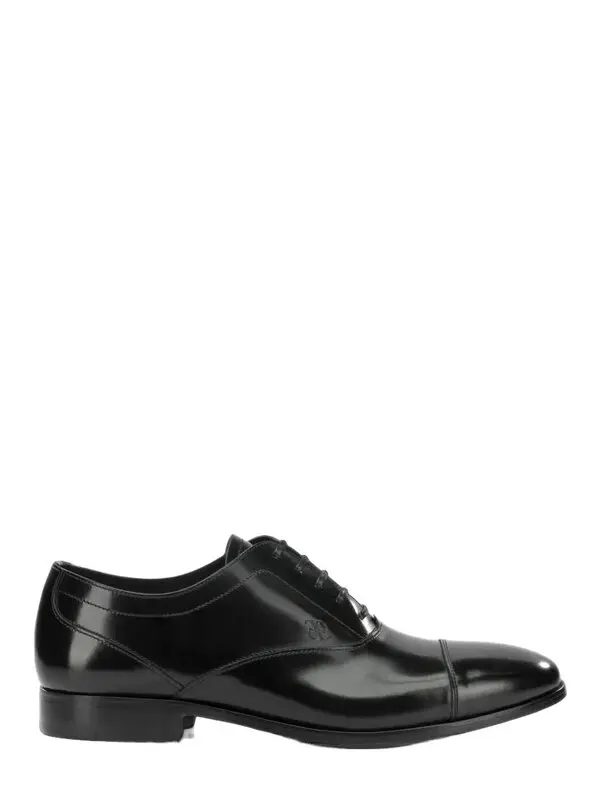 FABI Cap-toe Lace-up Oxford Shoes - Black