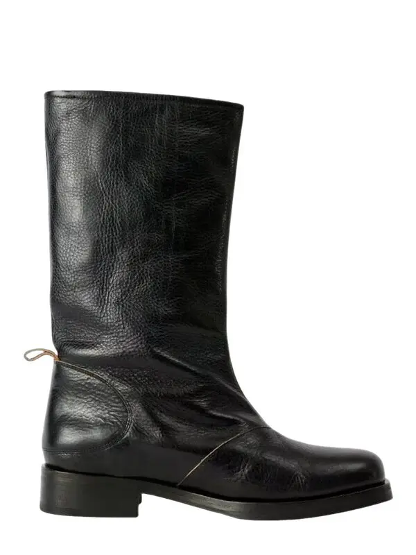 Our Legacy Haul Camion Leather Ankle Boots - Black