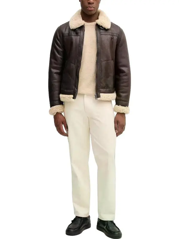 Lindbergh Crew-neck Ribbed-trim Sweater - Neutrals
