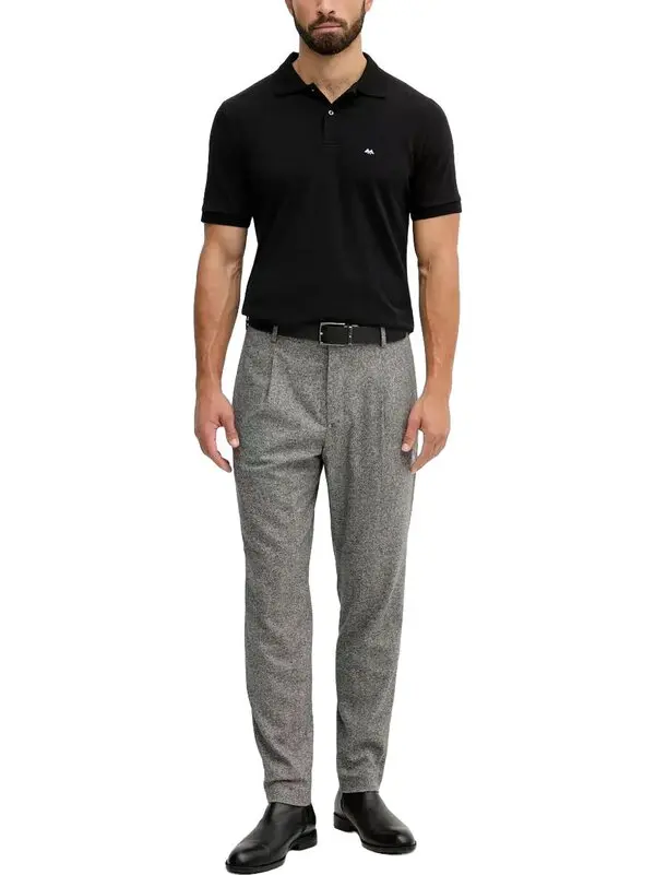 Lindbergh Logo-embroidered Polo Shirt - Black