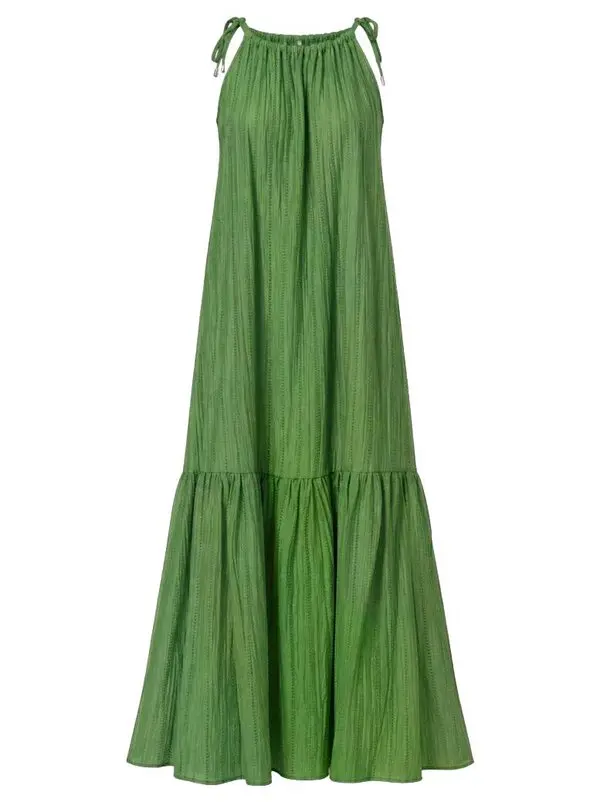 Liu Jo Ruffled Tiered Maxi Dress - Green
