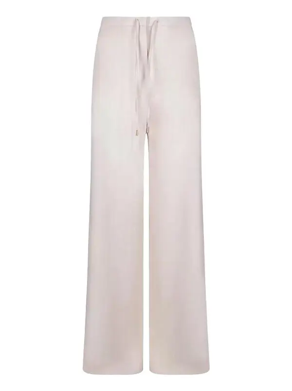 Max Mara Drawstring Palazzo Pants - White