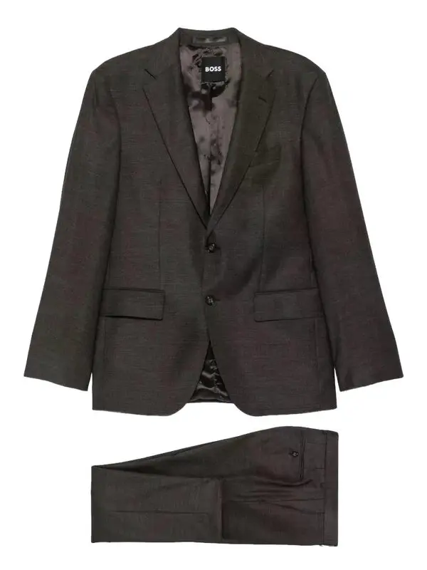 BOSS Jeckson Notched-lapel Single-breasted Suit - Brown