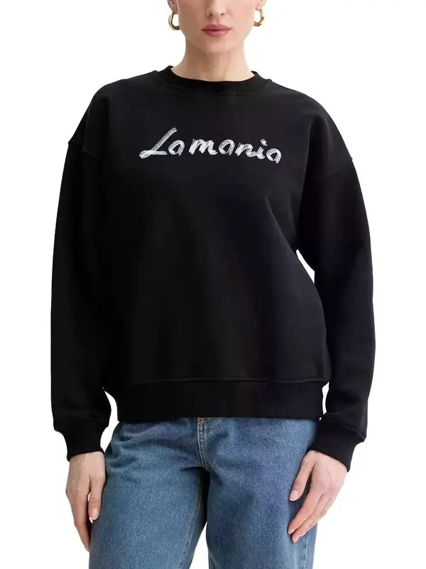 LA MANIA Fiora Logo-print Sweatshirt - Black