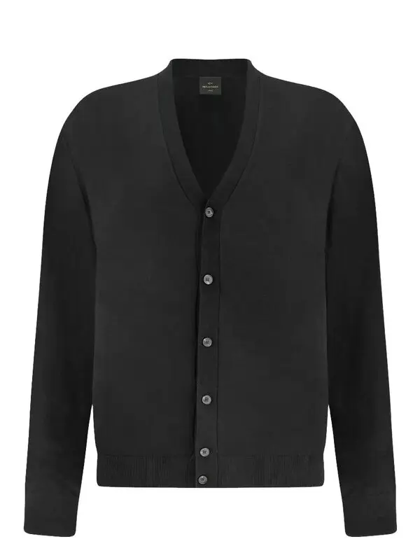 Paul & Shark Button-up Merino Wool Cardigan - Black