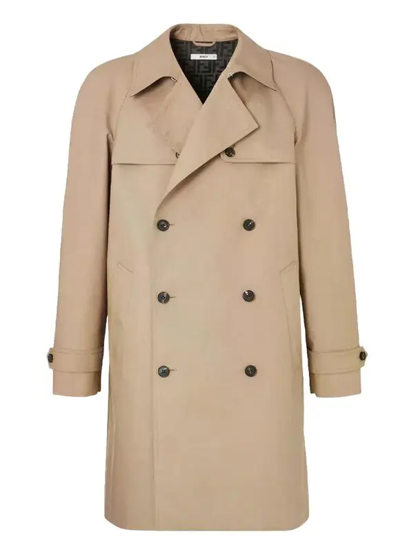 Fendi Double-breasted Trench Coat - Neutrals
