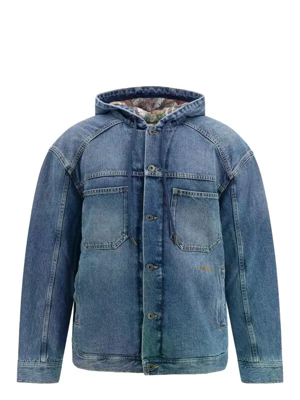 Off-White Bookish Padded Denim Jacket - Blue