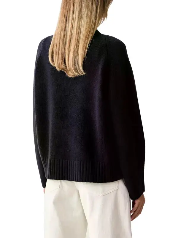 ERMANNO FIRENZE Logo-patch Sweater - Blue