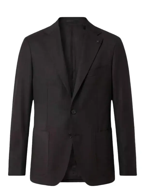Tagliatore Single-breasted Wool Blazer - Brown