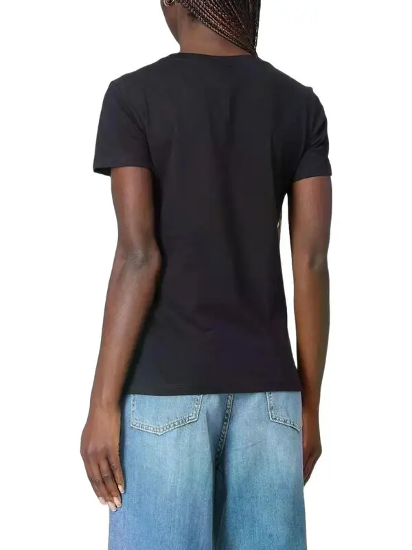 Armani Exchange Rhinestone-logo T-shirt - Black