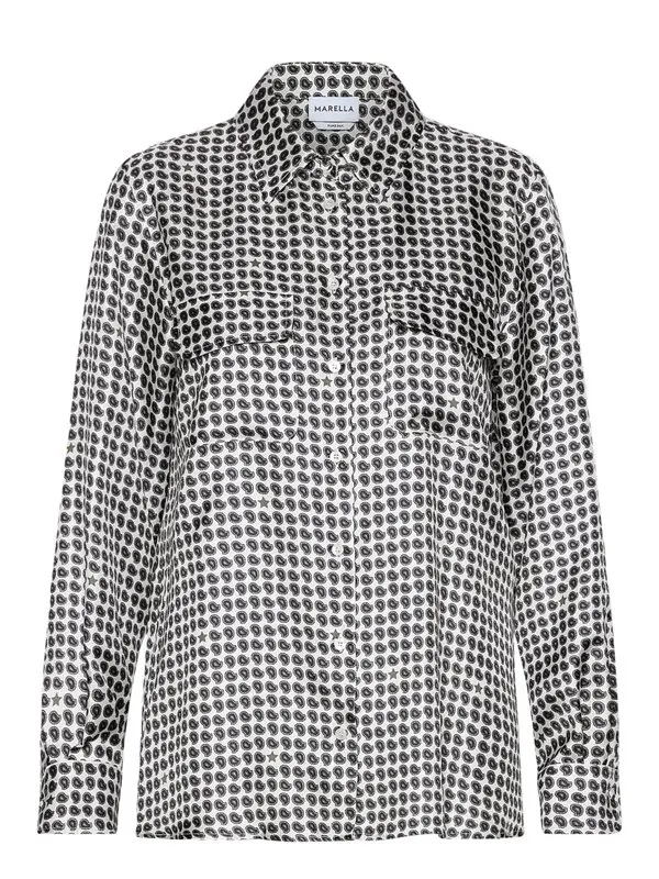 Marella Silk Paisley Shirt - White