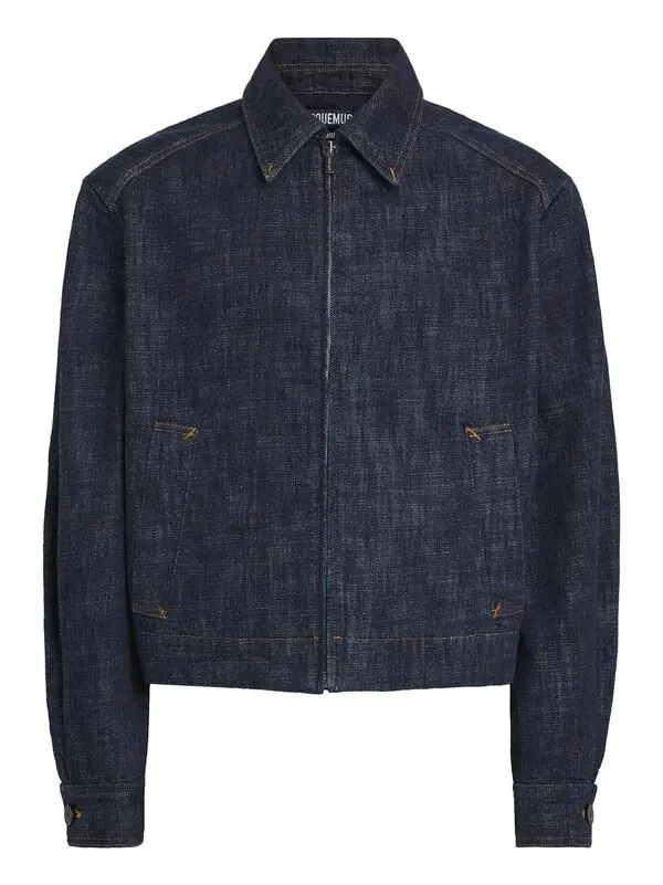Jacquemus Logo Denim Jacket - Navy