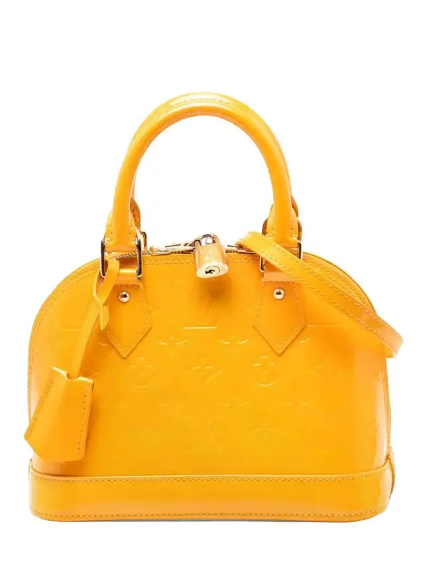 LOUIS VUITTON 2012 Monogram Vernis Alma Bb Satchel - Yellow