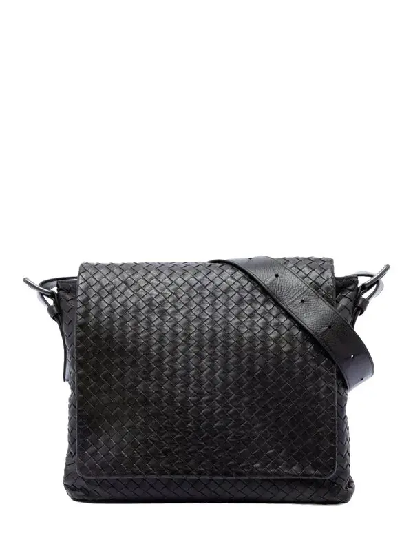 Bottega Veneta 2012-2026 Nappa Intrecciato Messenger Bag Crossbody Bag - Brown