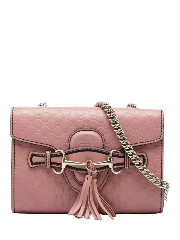 Gucci 2016-2026 Mini Microguccissima Emily Crossbody Bag - Pink
