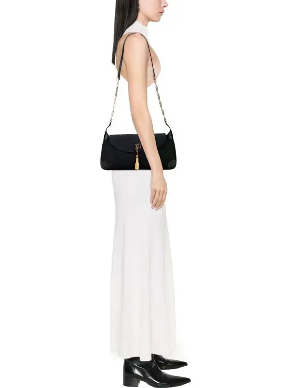 Gucci 20th Century Gg Canvas Tiger Charm Crossbody Bag - Blue