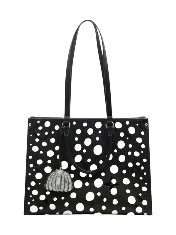 LOUIS VUITTON 2021-2026 Yayoi Kusama Monogram Giant Empreinte Onthego Mm Satchel - Black