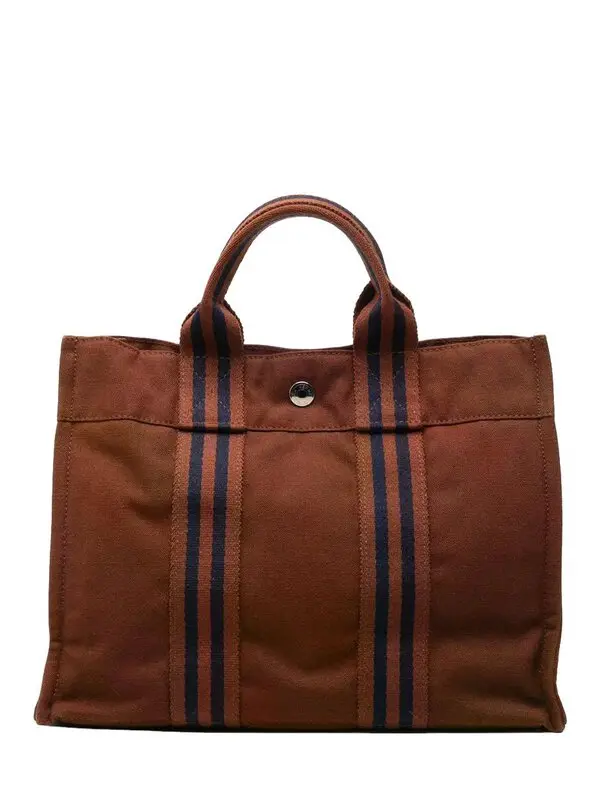 Hermès 1990-2000 Canvas Fourre Tout Pm Tote Bag - Brown