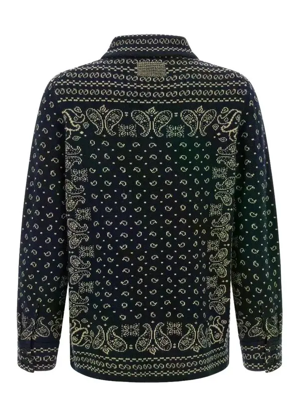 Guest In Residence Wild Rag Jacquard-knit Cashmere Shirt - Blue