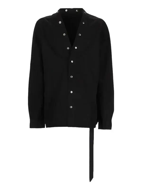 Rick Owens Larry Snap-fastening Strap-detail Shirt - Black