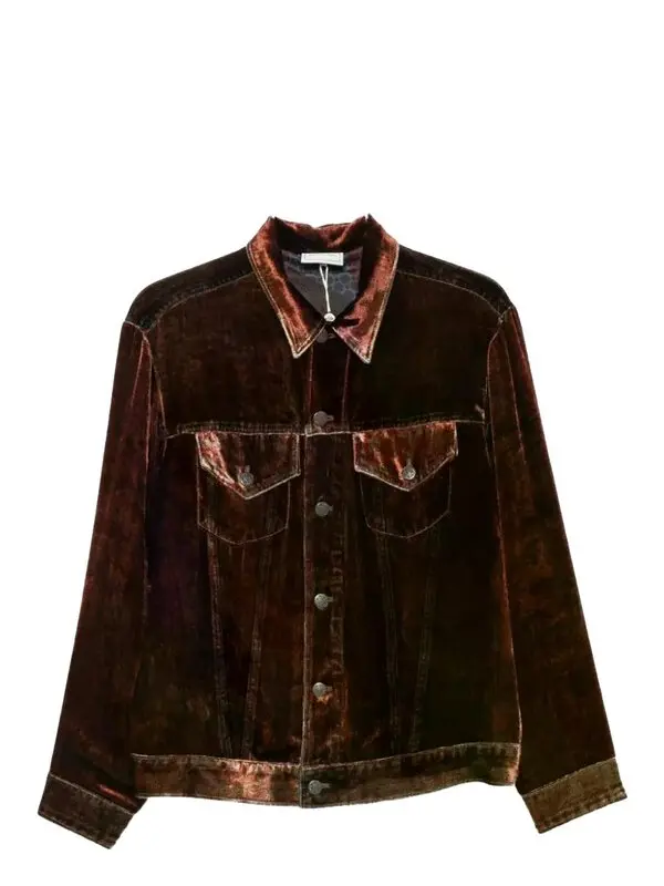 PIERRE-LOUIS MASCIA Velvet-effect Buttoned Jacket - Red