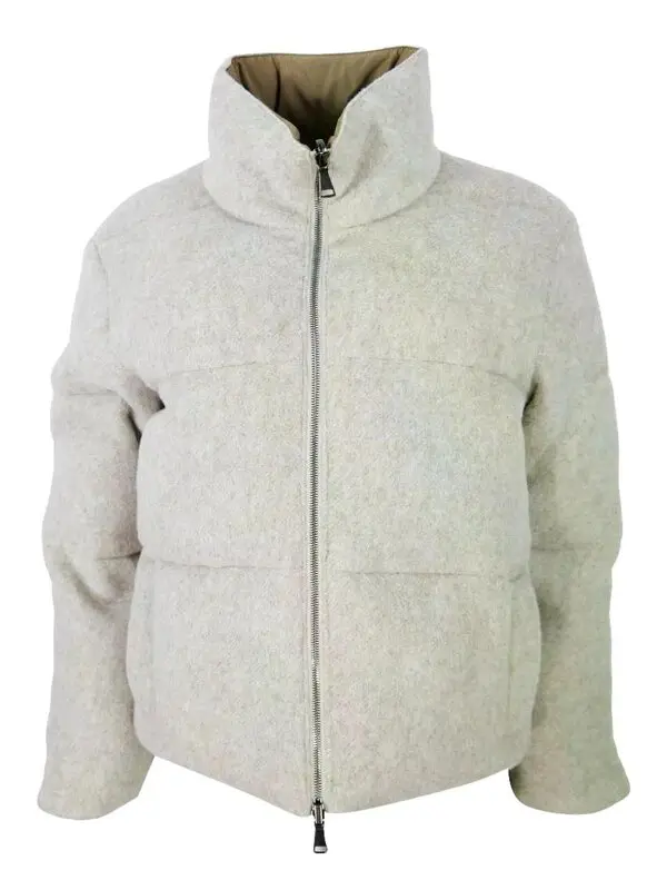 Lorena Antoniazzi Quilted High-neck Jacket - Neutrals