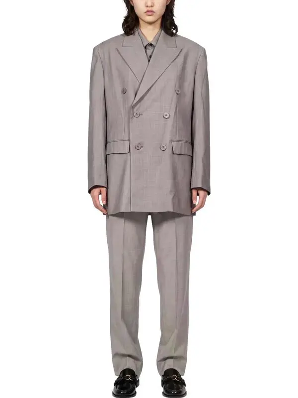 Issey Miyake Honest Ensemble Pleated Tailored Trousers - Grey