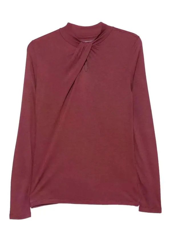 Majestic Filatures Twist-detail Keyhole-neck Top - Red