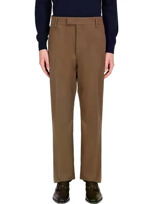 FERRAGAMO Straight-leg Tailored Trousers - Brown