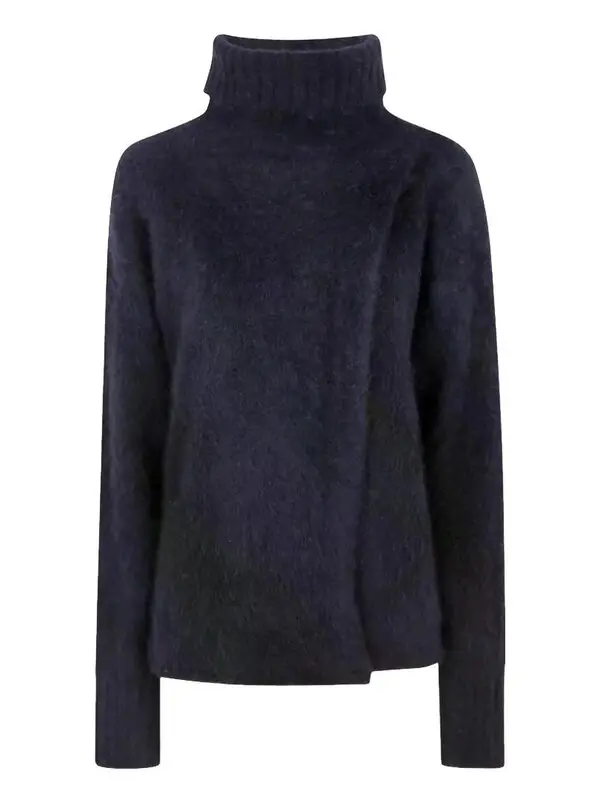 UMA WANG Roll-neck Long-sleeve Sweater - Black