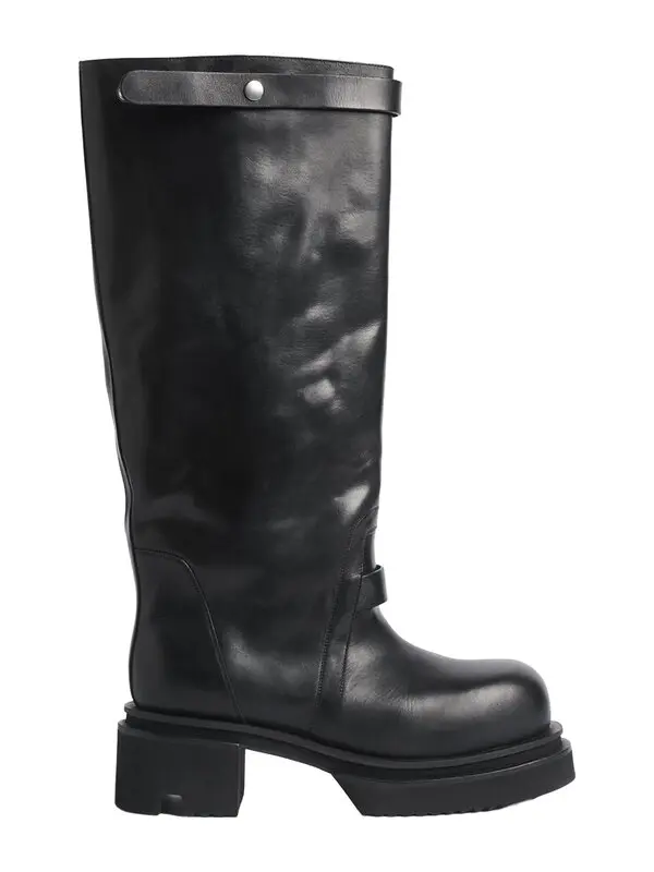 Rick Owens Leather Naska Bogun Knee-high Boots - Black