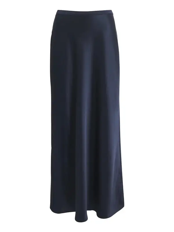 ANINE BING Silk Bar Maxi Skirt - Navy