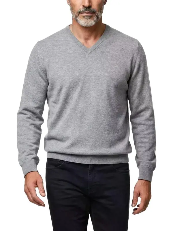 Brunello Cucinelli V-neck Cashmere Sweater - Grey
