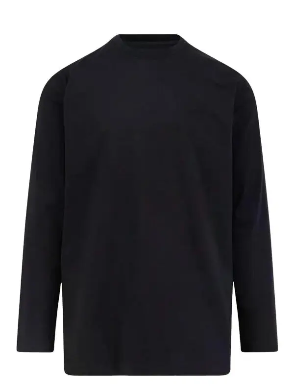 Adidas Y-3 Logo-print Long-sleeve T-shirt - Black