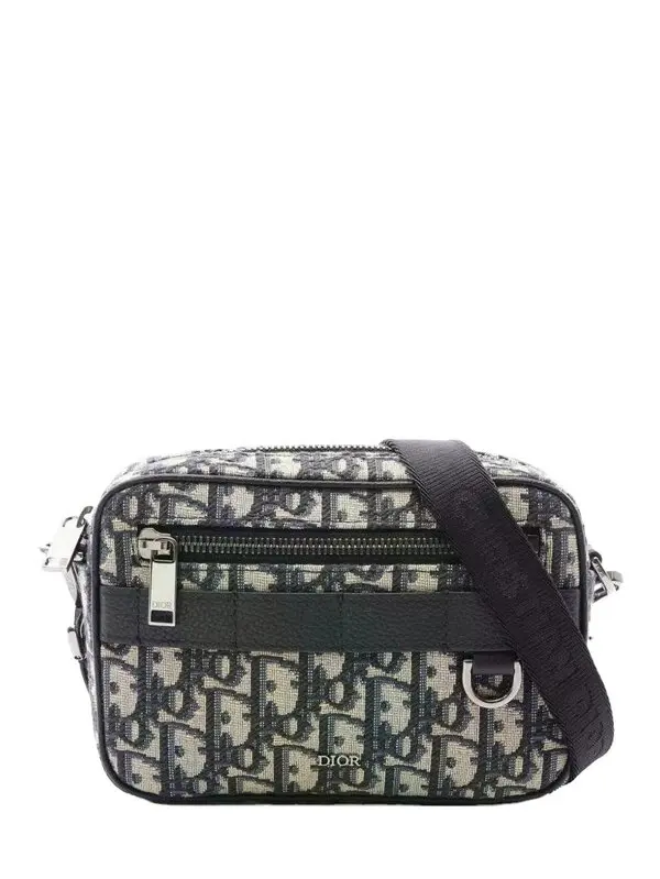 Dior 2000-2026 Oblique Canvas Safari Crossbody Bag - Blue