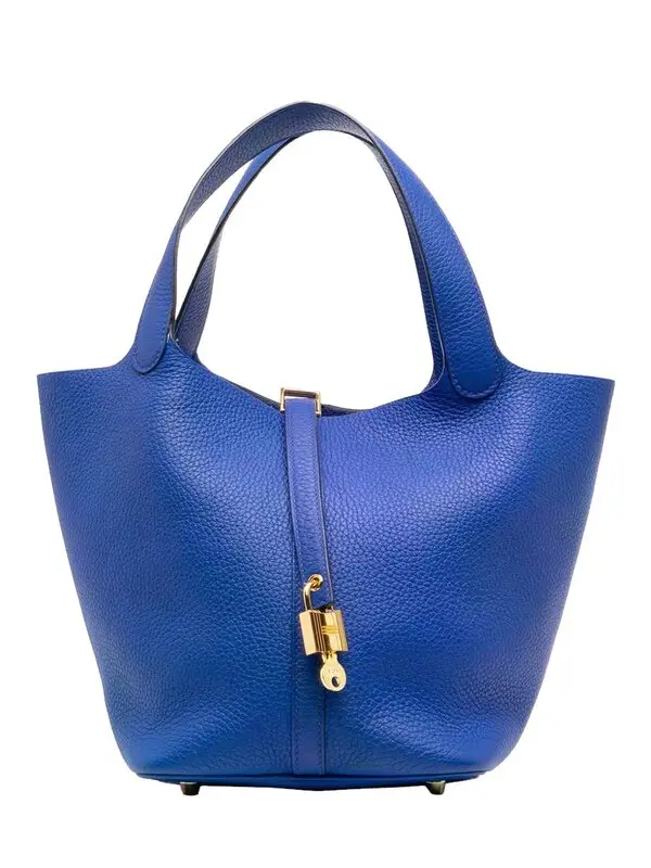 Hermès 2022 Clemence Picotin Lock 18 Handbag - Blue