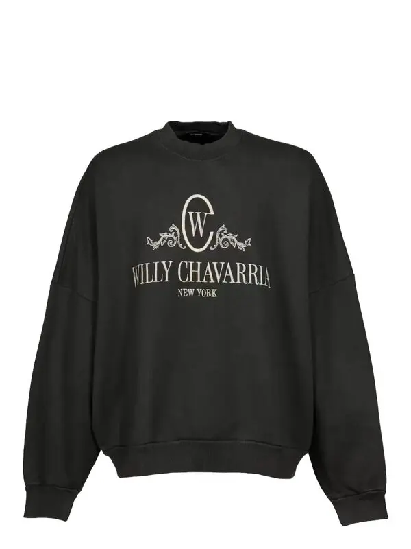 WILLY CHAVARRIA Os Chavantino Crew-neck Sweater - Black