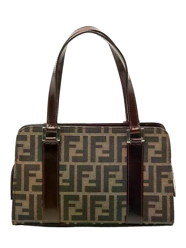 Fendi 2000-2010 Zucca Canvas Handbag - Brown