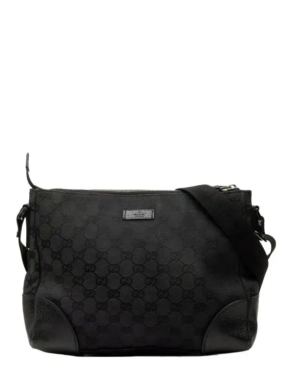 Gucci 2000-2015 Gg Canvas Crossbody Bag - Black