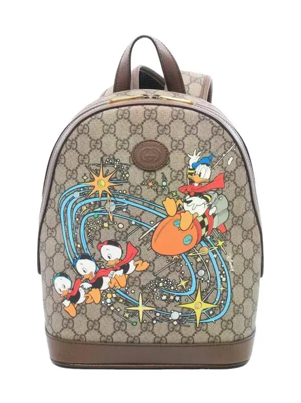 Gucci 2016-2026 Disney Donald Duck Gg Supreme Backpack - Neutrals