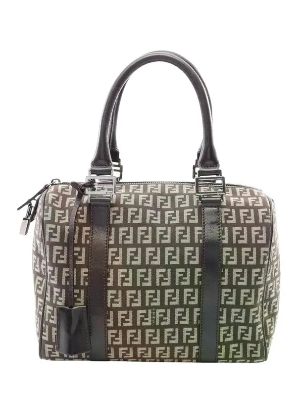 Fendi 2000-2010 Zucchino Canvas Handbag - Brown