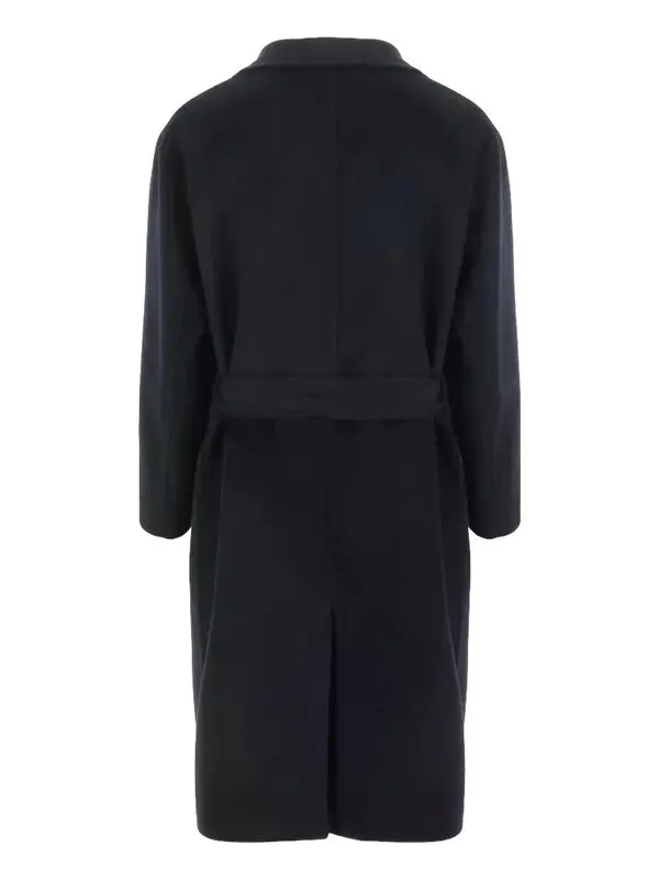 Giorgio Armani Belted Button-up Coat - Blue