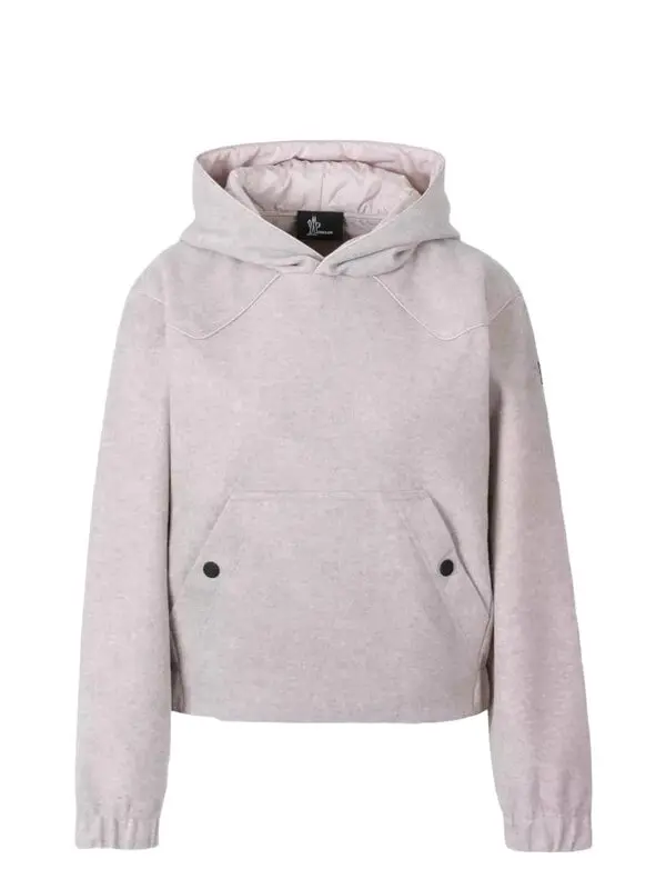 Moncler Logo-patch Hoodie - Grey