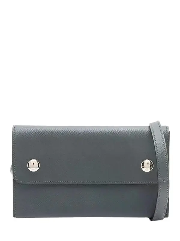 Hermès 2024 Epsom Hermesnap Wallet On Strap Crossbody Bag - Grey