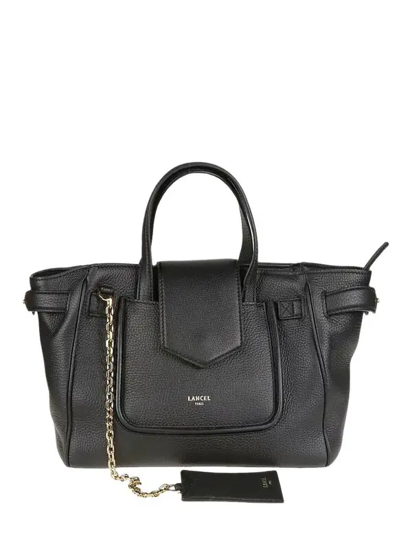 LANCEL P Thea Grained Tote Bag - Black