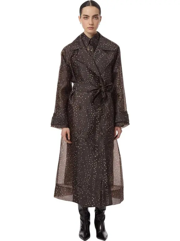 Apparis Lana Doe Organza Trench Coat - Doe Multi