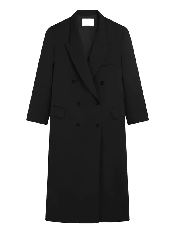 THE FRANKIE SHOP Jane Double-breasted Coat - Black