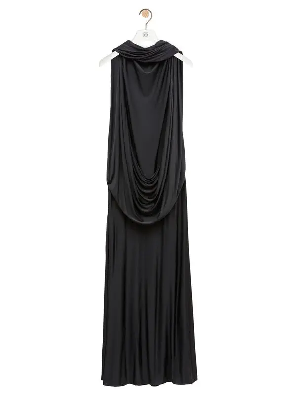 Loewe Pebble Dress In Viscose - Black