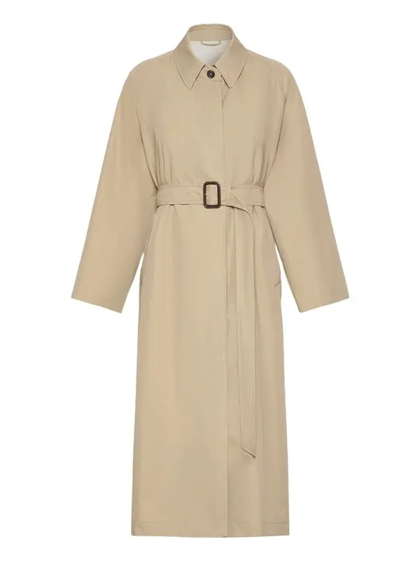 Max Mara Water-repellent Gabardine Trench Coat - Beige