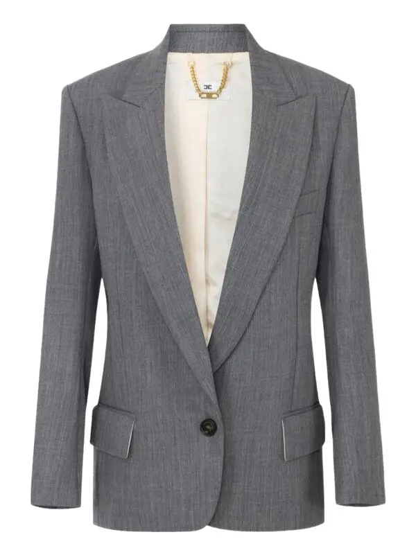 Elisabetta Franchi Wool Jacket - Grey